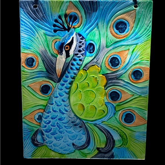 Pier 1 | Art | Glass Peacock Wall Art From Pier | Poshmark